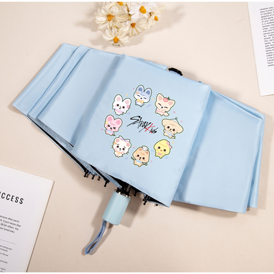 straykids李龙馥方灿黄铉辰Kpop男团手动晴雨两用伞黑胶便携时尚