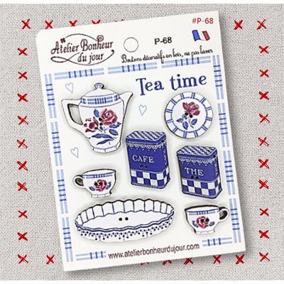 法国进口纽扣 Atelier Bonheur du jour 造型木扣-陶器系列