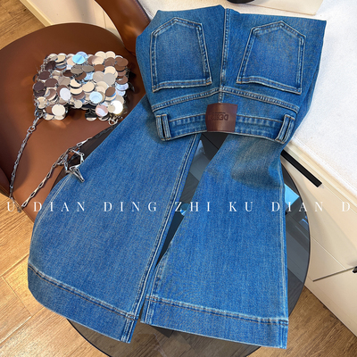 直筒微喇叭裤长裤棉弹牛仔2025年