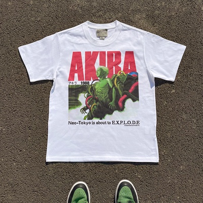 王有病工作室 重磅260G！阿基拉Anime Akira 短袖T恤男女情侣装