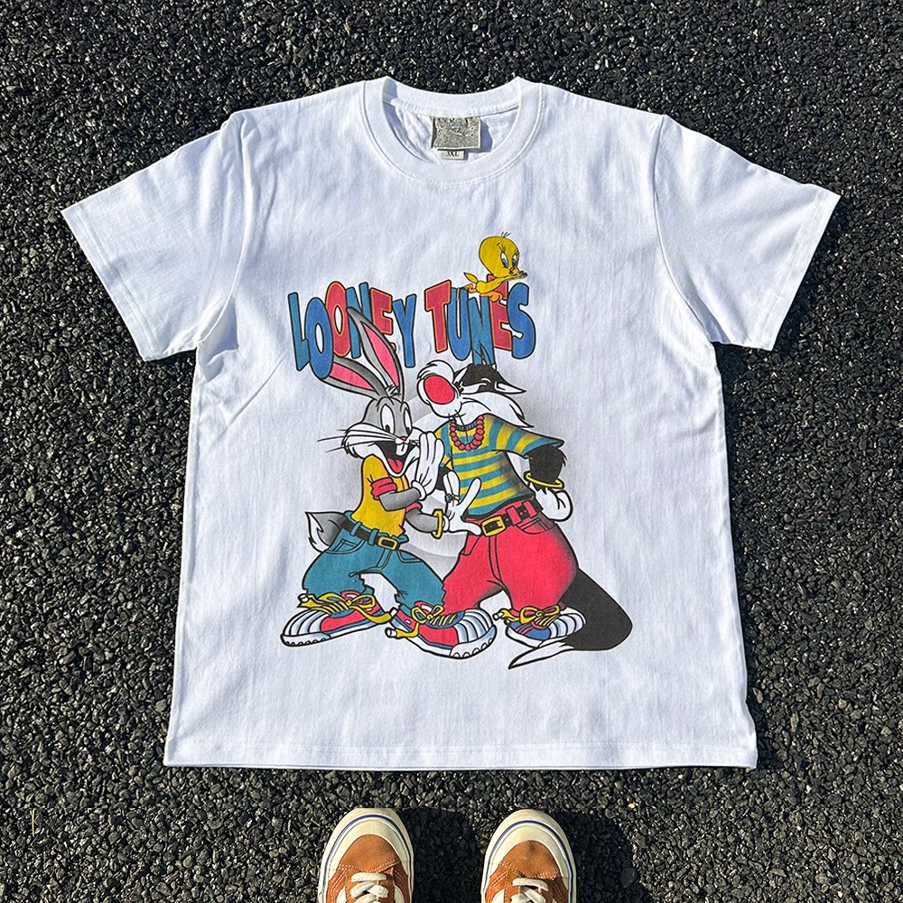 王有病工作室 重磅260G!Bugs Bunny print兔八哥印花tee短袖t恤