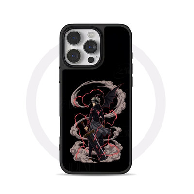 阿斯塔恶魔化大孔黑框玻璃磨砂磁吸碳纤纹手机壳适用苹果iphone17promax华为P70ULTRA小米17PROMAXP70PRO15/1