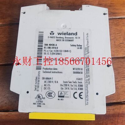 议价现货促销 原装拆机 wieland威琅 SNA 4043k-A R1.188.1810.￥
