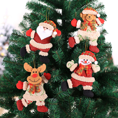 Christmas Fabric Doll Pendant Dancing Old Man Snowman doll