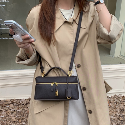 真皮盒子包高级感LP19饭盒包