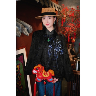 蓝大【沐春】新中式桑蚕丝外套5862