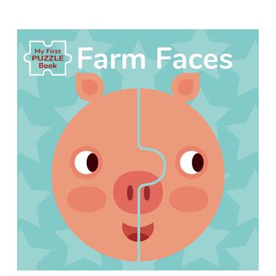 【预售】我的苐一本益智书：农场脸 My First Puzzle Book: Farm Faces 原版英文儿童趣味