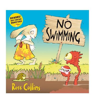 【预售】禁止游泳 No Swimming 原版英文儿童绘本 充满警示意义的幽默绘本