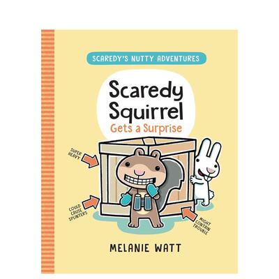 【现货】英文原版 害怕的松鼠得到一个惊喜 Scaredy Squirrel Gets a Surprise 英文儿童故事绘本 进口原版书籍 善本图书