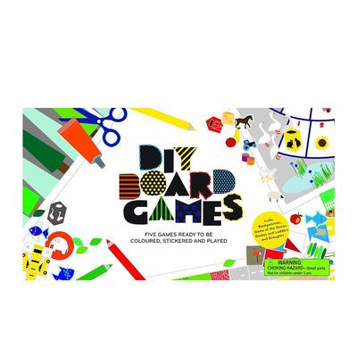 【现货】DIY卡片游戏 DIY Board Games: Five Games Ready to be Coloured， Stickered and Played 原版英文儿童趣味