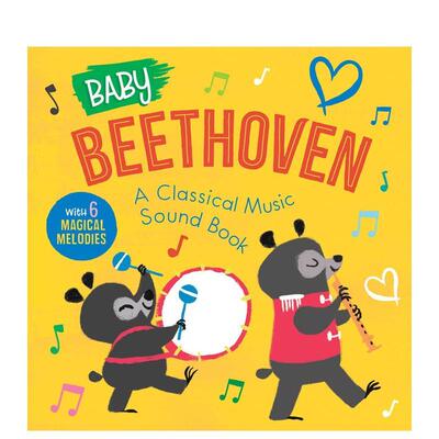 【现货】宝贝的贝多芬Baby Beethoven 2-6岁宝宝幼儿发声书艺术启蒙读物 A Classical Music Sound Book 经典音乐有声书 英文原版