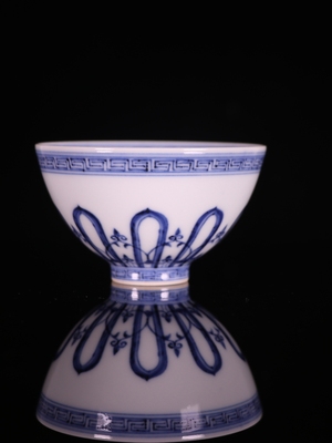 柴窑复古明永乐宝相鸡心杯