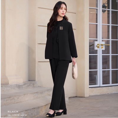 2025春季新款小西装外套套装裤女士两件套装长裤子洋气上衣88638