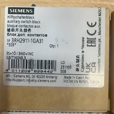 可维修3RH2911-1GA31，西门子辅助开关正品捷