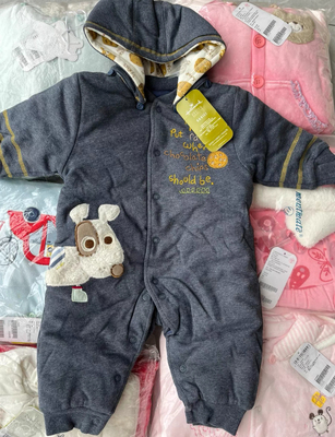 Hallmark贺曼秋冬婴儿可爱小狗男女宝宝夹棉保暖连体衣连外出服59