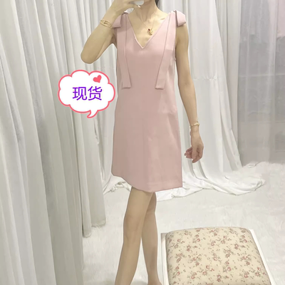 TWO“约克漫步”V领蝴蝶结吊带背心连衣裙 SD21769