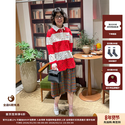 26RS蕾丝拼色宽松上衣