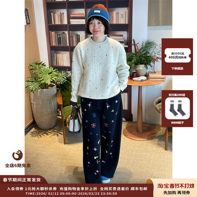 25AW羊绒拉毛烫钻樱桃套头衫