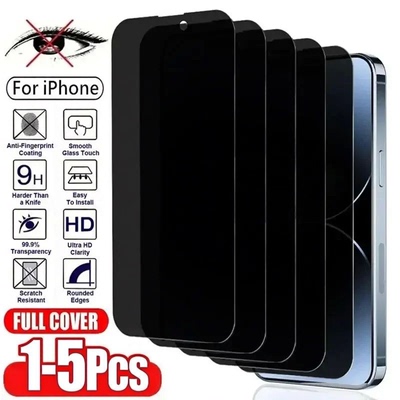 1-5Pcs Privacy Screen Protector for IPhone 14 11 12 13 15 16 17 Air Anti-spy Film for iPhone Glass