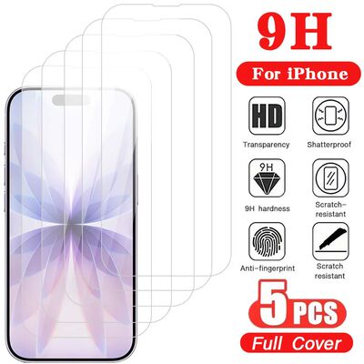 1-5Pcs Tempered Glass Screen Protector For iPhone Duo 18 17