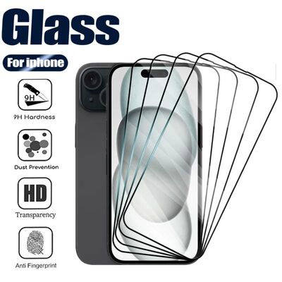 3Pcs Tempered Glass For iPhone 17 16 15 Pro Max 14 Plus 12 1