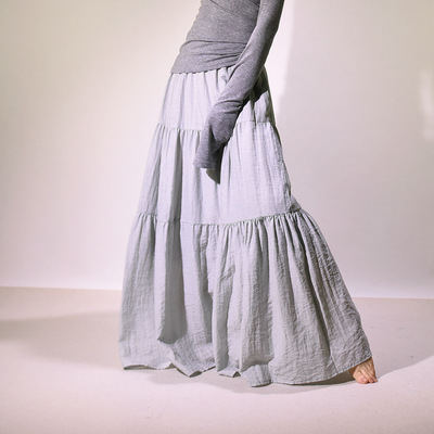 高腰a字半身长裙垂感显瘦蓬蓬裙