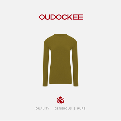 OUDOCKEE 鸥鸥同款多巴胺风紧身正肩纯色打底衫 SACE1059T