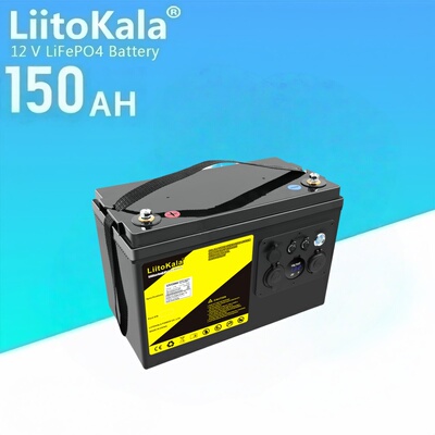 LiitoKala DC-12V150ah 侧面可充电lifepo4电池组逆变器 USB输出