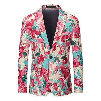 韩版潮流时尚休闲单西大码西服男