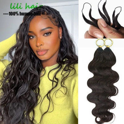 Body Wave Feather Crochet Human Hair For Braiding Boho 100g