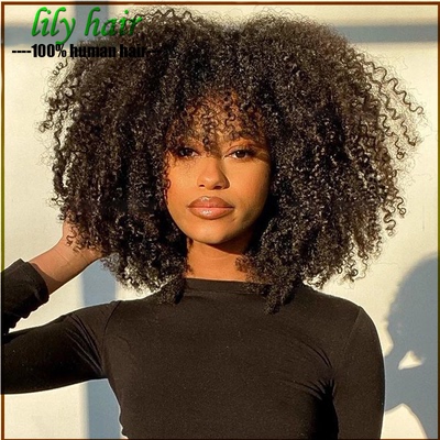 爆炸头AfroKinkyWig真人发丝
