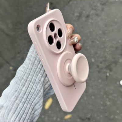 细线圈强磁吸无线充电适用OPPOFindx8pro手机壳樱花粉色Findx8s折叠mate70硅胶小米15气囊支架软糯耐脏