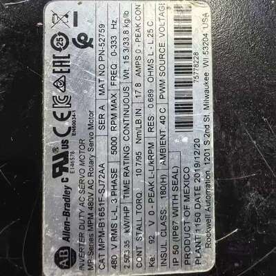 议价-AB 伺服电机 MPM-B1651F-SJ72AA可维修