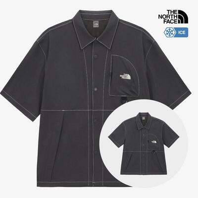 代购THE NORTH FACE北面男女POLO衫透气轻量速干防紫外线黑色