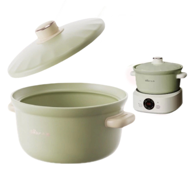 小熊电器电砂锅配件原装陶瓷锅身锅盖上盖适用 D30S1内胆煮锅把手