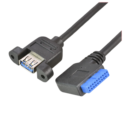 主板内置USB3.0插针螺丝90度弯头