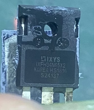 IXFH34N65X2 江铃新能源EV200L充电机场效应功率管进口拆机测量