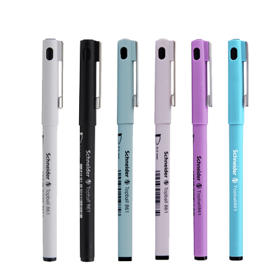 德国Schneider施耐德中性笔进口套装861简约商务办公大容量黑色签字笔0.5学生用考试水笔小清新直液式走珠笔