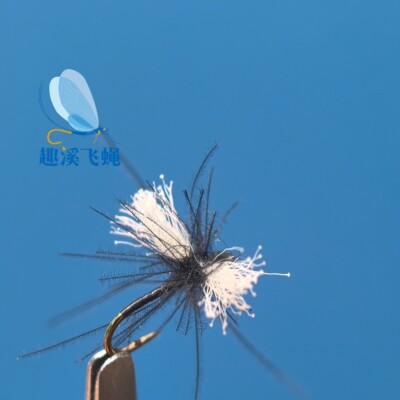 飞钓天展 CDC18号蚊子 飞钓用饵 干式毛钩飞蝇钓马口溪哥白条