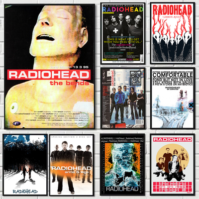 Scandinavian Classic Vintage Art Rock Band Radiohead Posters