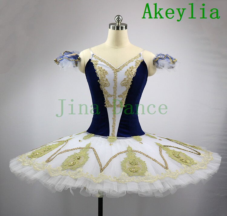 Akeylia 儿童芭蕾舞比赛表演出裙专业定制芭蕾舞蹈蓬蓬裙外贸直销