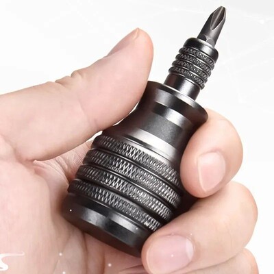 Precision 7 in 1 Mini Screwdriver Titanium Screwdrivers 1/4