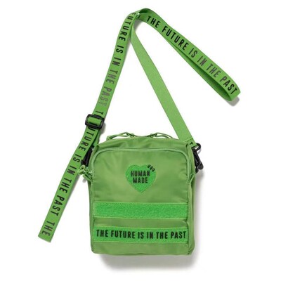 HUMANMADE新款彩色爱心单肩斜挎包工装休闲逛街斜背包跨境款