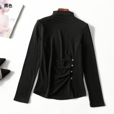 248009 秋打底衫 女中长款长袖套头