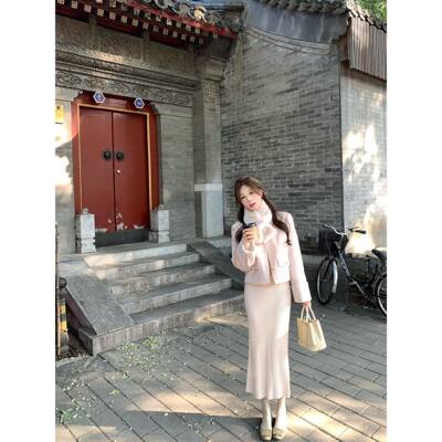 【楚楚动人】直筒针织半身裙