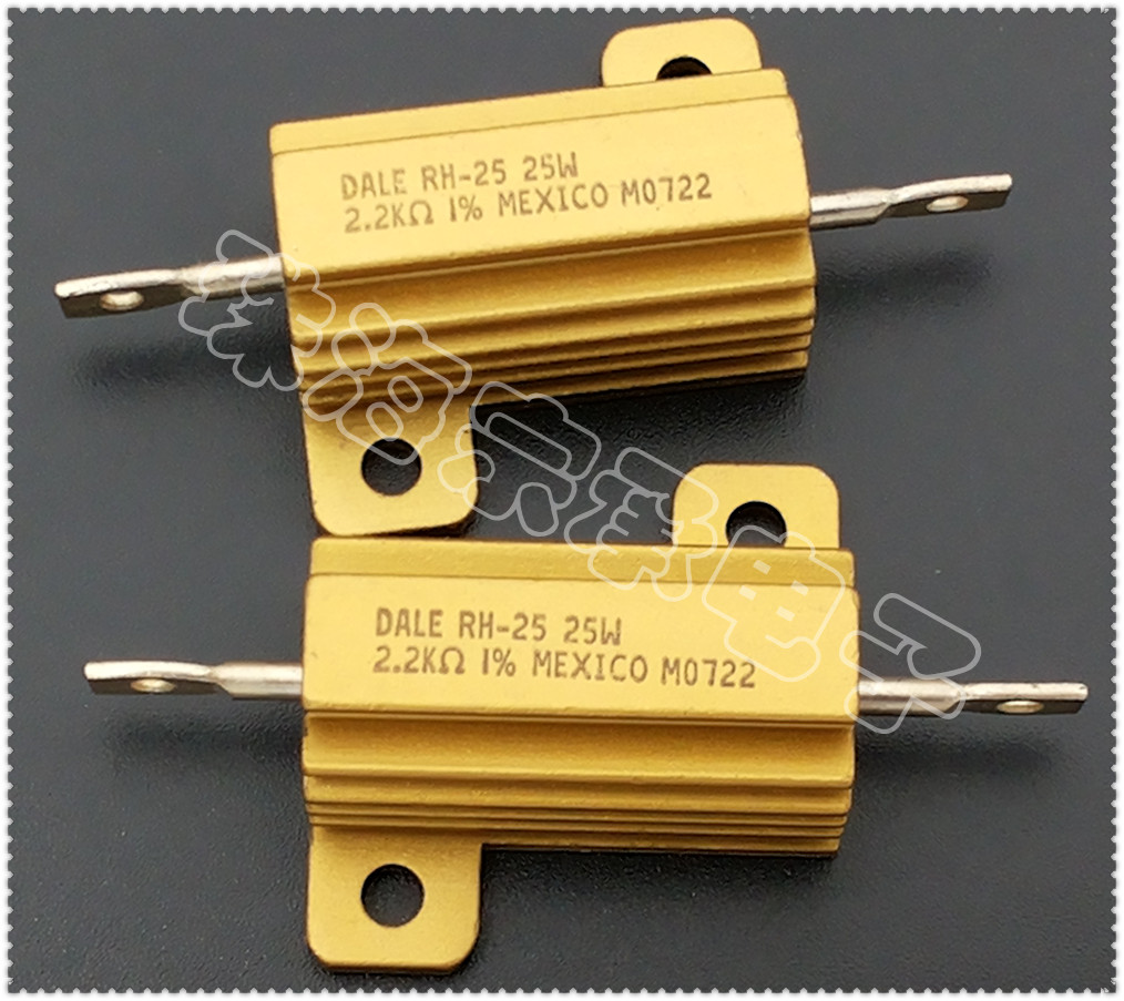 进口墨西哥 2.2K 25W DALE RH-25铝壳线绕电阻 2K2_虎窝淘