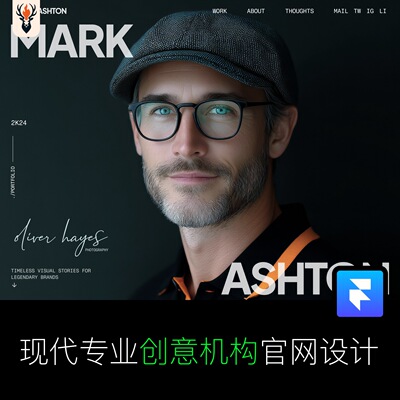 现代专业创意机构官网设计 Framer网站模板 可编辑源文件