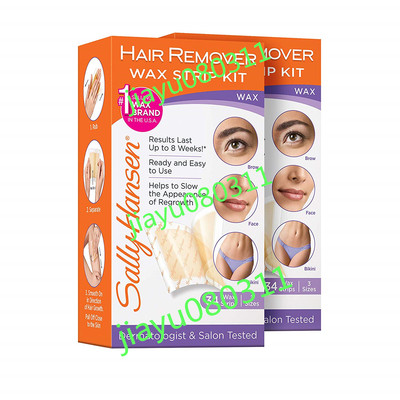 美国Sally Hansen Hair Remover Wax Strip Kit for Face, Brows