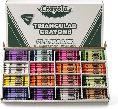 美国Crayola Triangular Crayon Classpack ，256 Count