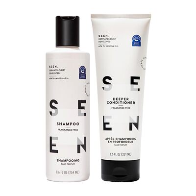 SEEN Shampoo & Deeper Conditioner Bundle, Fragrance Free